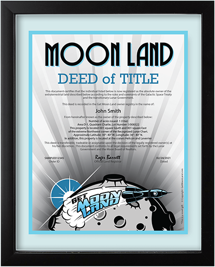 Get Moon Land - Buy Land On The Moon - Join The Lunar Registry Now!